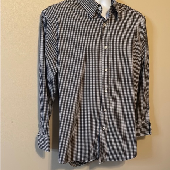 Nick Graham | Shirts | Classic Black And White Checkered Casual Button ...